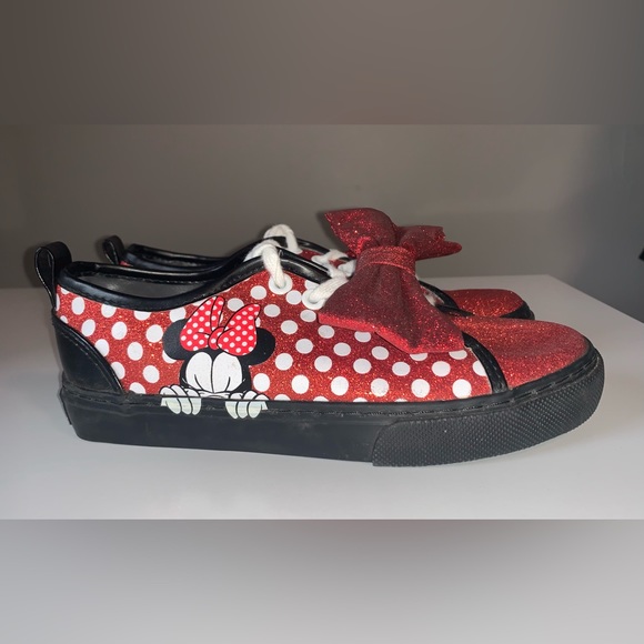 Disney | Shoes | Nwot Disney Ground Up Red Sparkling Minnie Mouse ...